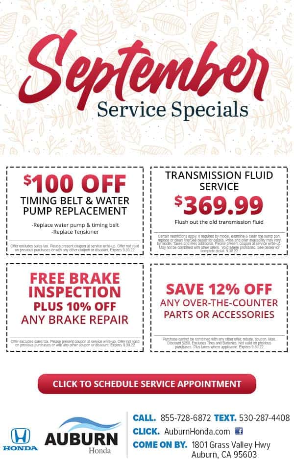 Auto Service Specials | Auburn Honda near Sacramento