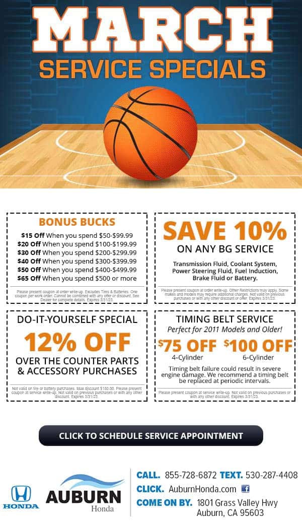 Auto Service Specials | Auburn Honda near Sacramento