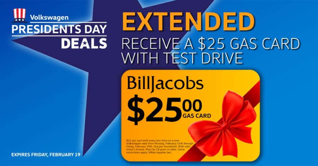 Gift Card with Test Drive | Bill Jacobs Volkswagen