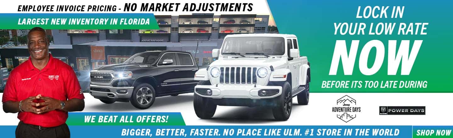 Jerry Ulm Chrysler Dodge Jeep Ram is your Tampa Car Dealership!