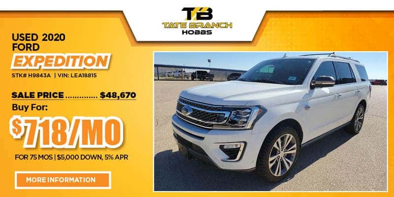 Used Vehicle Specials | Tate Branch Hobbs